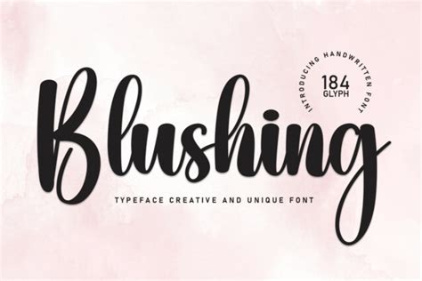 Blushing Script Typeface Download Free Font