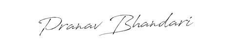 100 Pranav Bhandari Name Signature Style Ideas Special Autograph