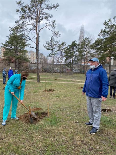 В парке «Лески в Николаеве студенты и местные жители высадили 50 сосен