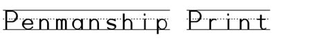 Penmanship Print Font