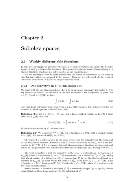 Sobolev Space Pdf Function Mathematics Mathematical Analysis