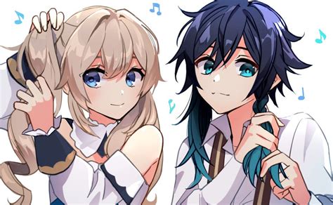Venti And Barbara Genshin Impact Drawn By Romeromedo Danbooru