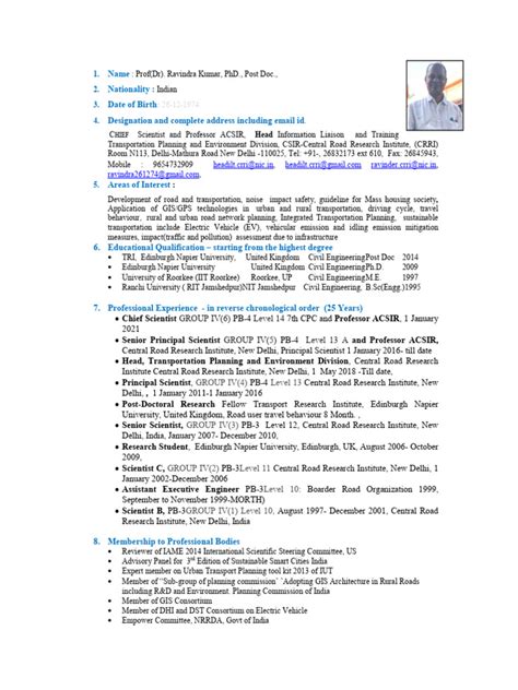 Cv Ravindra Chef Scientist Pdf Fuel Economy In Automobiles Transport