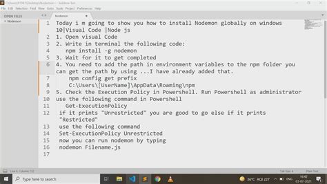 How To Install Nodemon On Visual Studio Code Nodejs Windows 2021