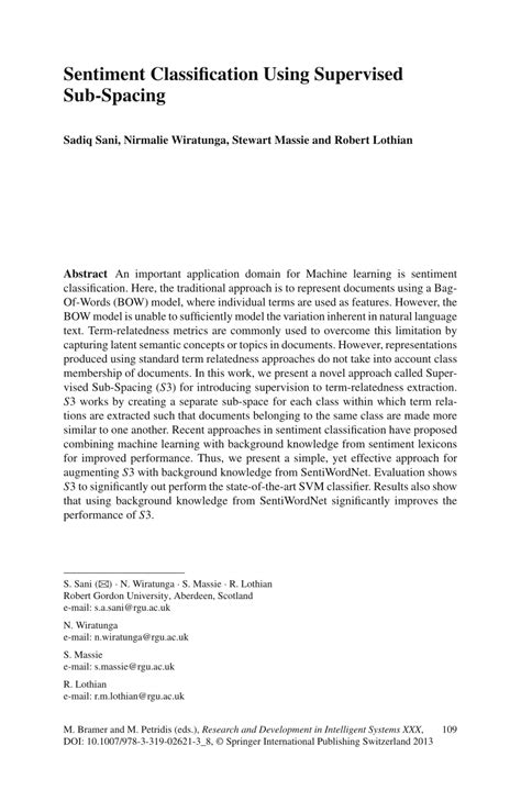 PDF Research And Development In Intelligent Systems XXX