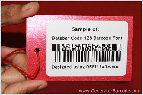 Databar Code 128 Barcode Font Designed By Generate