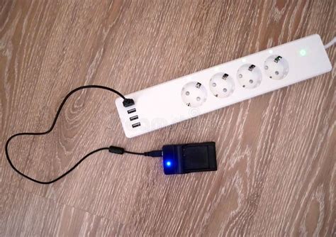 Smart Network Extension Cable With WI FI Using An Extension Cord At Home Stock Image Image