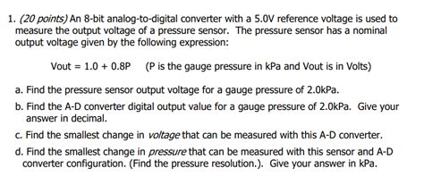 Solved Points An Bit Analog To Digital Converter Chegg Com