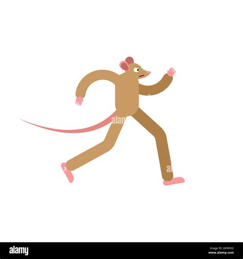 Mouse Is Running Rat Run Vector Illustration Stock Vector Image And Art Alamy
