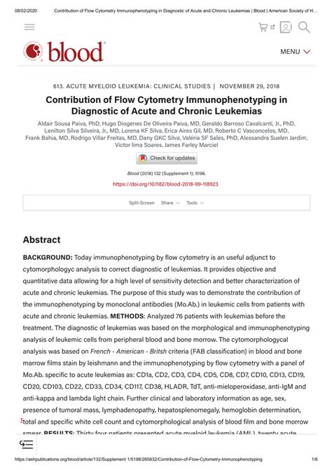 Pdf Contribution Of Flow Cytometry Immunophenotyping In Diagnostic Of Acute And Chronic Leukemias