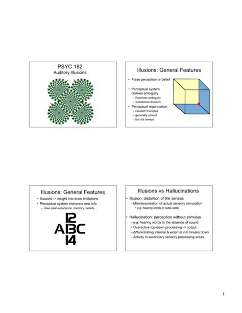 Psyc 182 Illusions