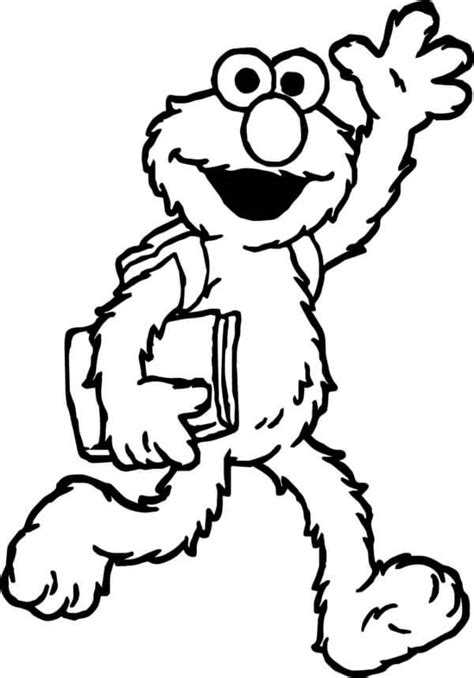 Elmo Go To School Coloring Page Download Print Or Color Online For Free