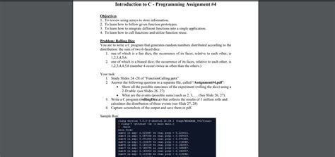 Introduction To C Programming Assignment 4
