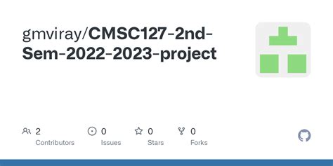 github gmviray cmsc127 2nd sem 2022 2023 project