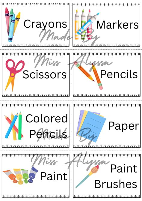Classroom Item Lables Etsy