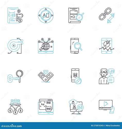 Brand Strategy Linear Icons Set Identity Positioning Culture Differentiation Consistency