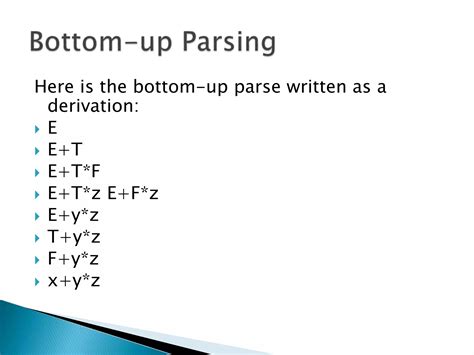 Top Down Parsering And Bottom Up Parseringpptx