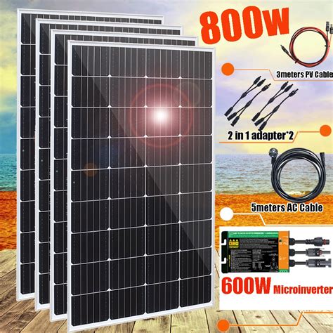 유리 태양 전지 패널 태양광 패널 태양광 시스템 발코니 홈 소켓 220v 230v 마이크로 인버터 그리드 태양광 Pv