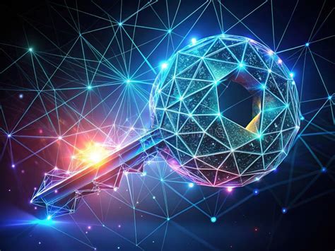 Unlocking The Future A Futuristic Holographic Key A Lowpoly Masterpiece Of Digital Art Exploring