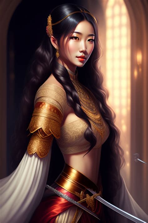 Lexica Beautiful Full Body Digital Art Medieval Korean Girl
