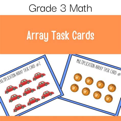 Multiplication Arrays Math Task Cards OA A Multiplication Arrays Math Task Cards Task Cards