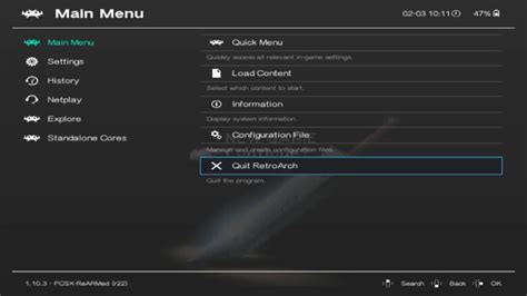 5 Retroarch Quick Menu 6 Retroarch Main Menu