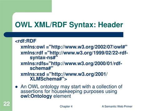 Ppt Chapter 4 Web Ontology Language Owl Powerpoint Presentation
