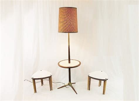 Mid Century Modern Floor Lamp Table Set