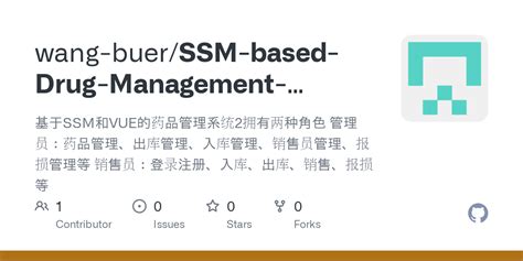 Github Wang Buerssm Based Drug Management System 2 基于ssm和vue的药品管理系统