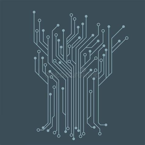 Microelectronics Circuits Blue Circuit Board Vector Background Stock Vector Illustration Of