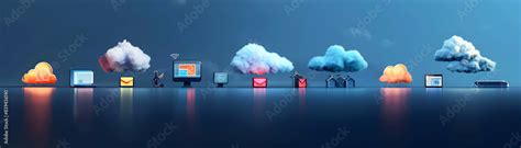 Cloud Computing Service Models With Saas Paas And Iaas Icons As Versatile And Scalable