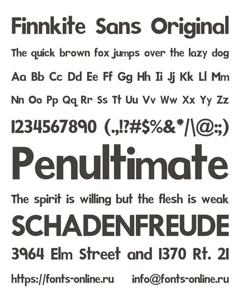 Finnkite Sans Original шрифт