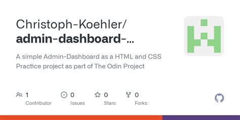 GitHub Christoph Koehler Admin Dashboard Practice Project A Simple