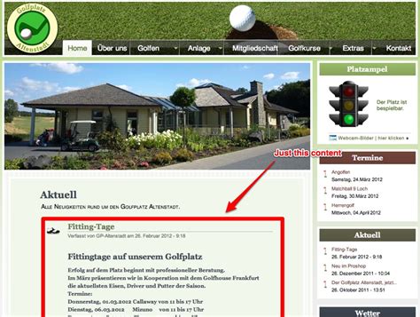 iphone ios webview display only main content from a website