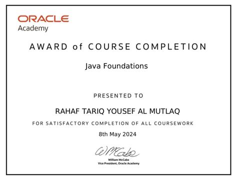 Rahaf Almutlaq On Linkedin Oracleacademy Java