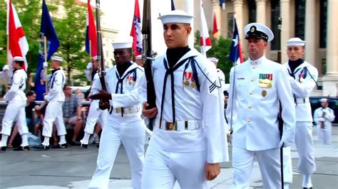 Us Navy Ceremonial Guard Sailors Take Up The Challenge Youtube