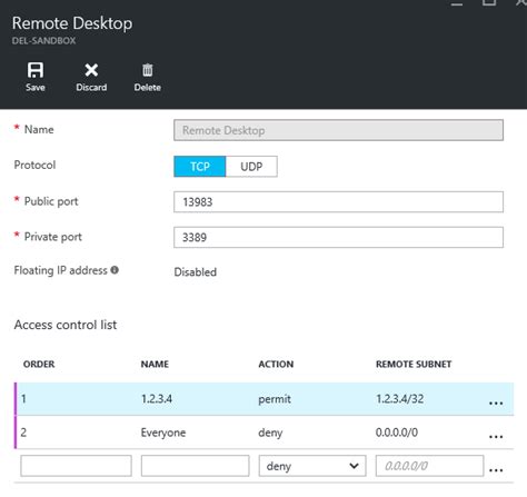 configuring sql server endpoint and acl access in windows azure