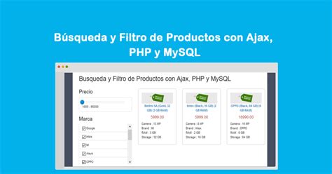Búsqueda Y Filtro De Productos Con Ajax Php Y Mysql Baulphp