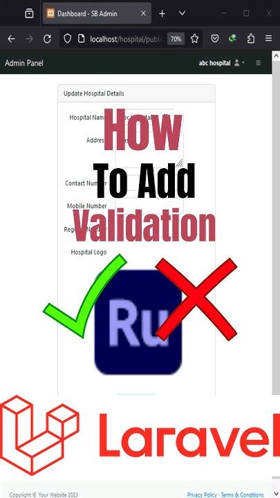 How To Add Validation In Laravel Shorts Webdevelopment Bootstrap