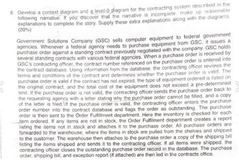 Solved Develop A Context Diagram And A Level Diagram For Chegg Com