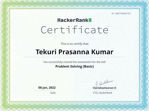 Tekuri Prasanna Kumar On Linkedin Datastructures Hackerrank Thankyou