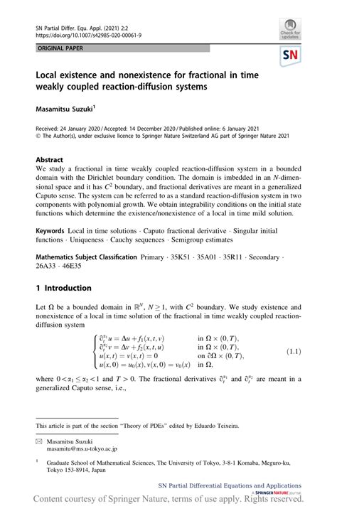 Local Existence And Nonexistence For Fractional In Time Weakly Coupled
