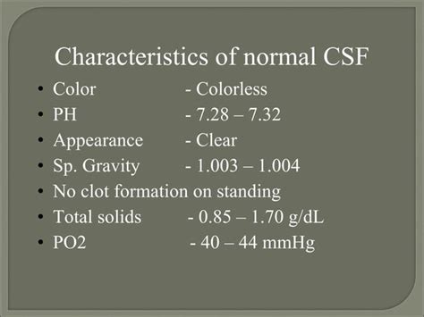 Csf Analysis Presentation Ppt Blood Disorders Diseases And Conditions Csf Analysis Presentation Ppt Blood Disorders Diseases And Conditions