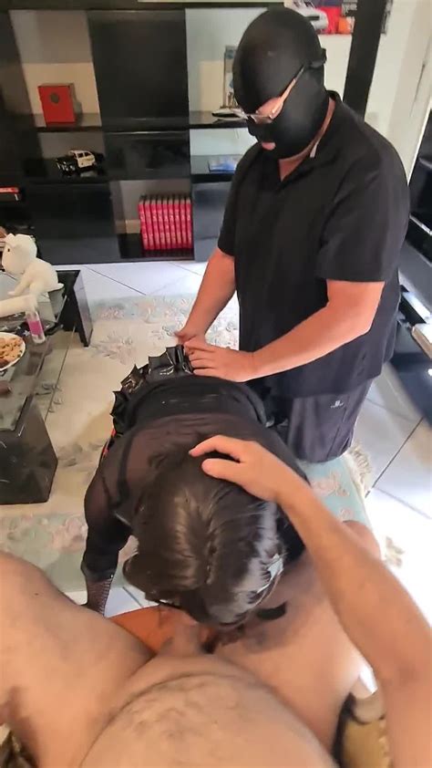 Toy Slut In Latex Suck Guy