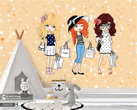 پوستر دیواری اتاق کودک طرح دختر کوچولو ها ، پوستراتاق دختر