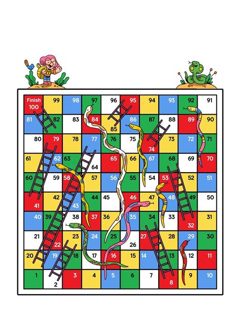 Настольная игра Змеи и Лестницы распечатать Classroom Related