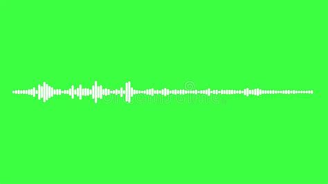 Audio Waveform Animation Visualizer Green Screen 4k Stock Footage