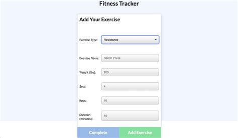 Github Chainrxn Workout Tracker