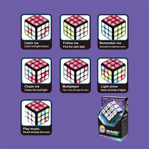 siye flashing electronic cube memory and brain game 7 in1 handheld game