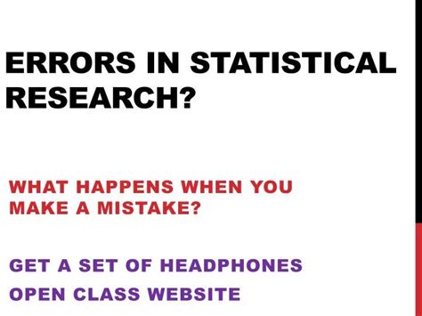 PPT Errors In Statistical Research PowerPoint Presentation Free Download ID 7055896